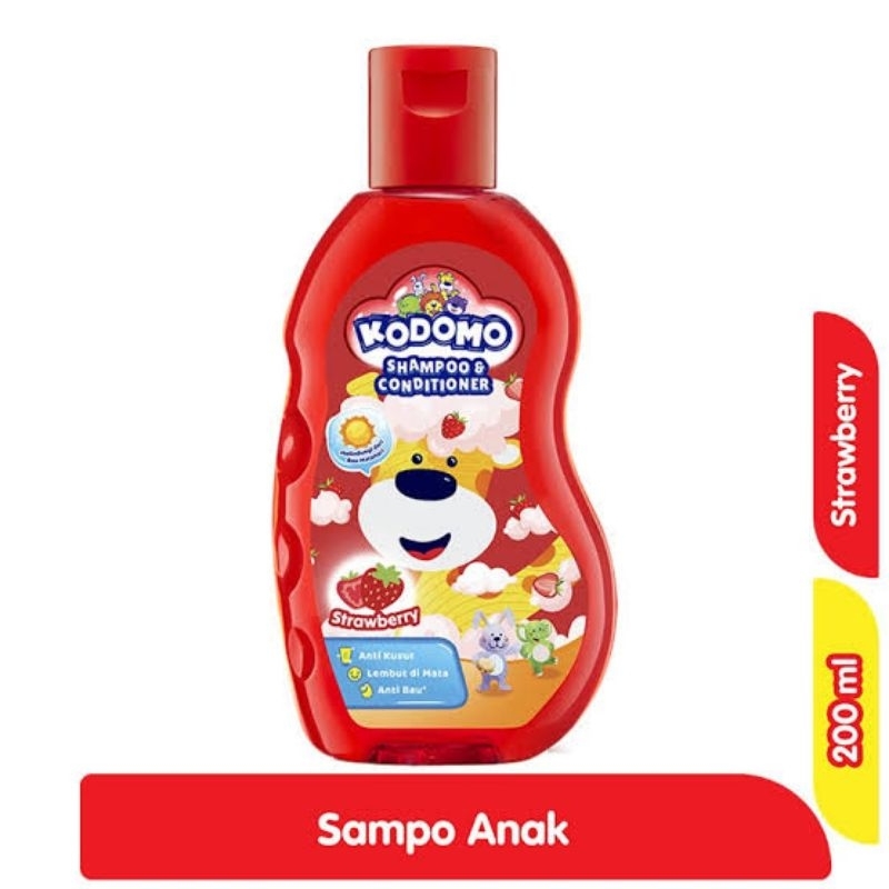 Jual KODOMO Kids Shampoo & Conditioner Strawberry 200ml | Shopee Indonesia