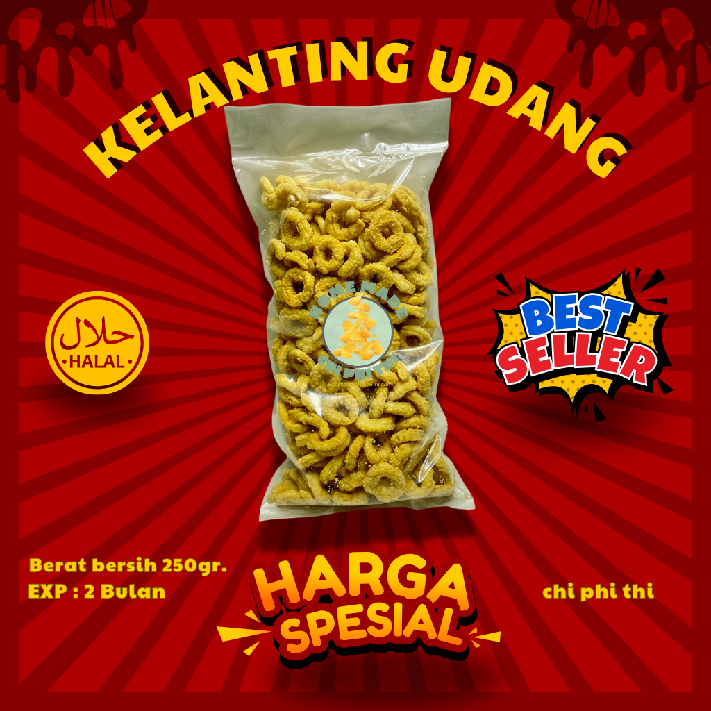 Jual Kelanting Udang Lampung Gurih dan Renyah Snack Lanting 250gr ...