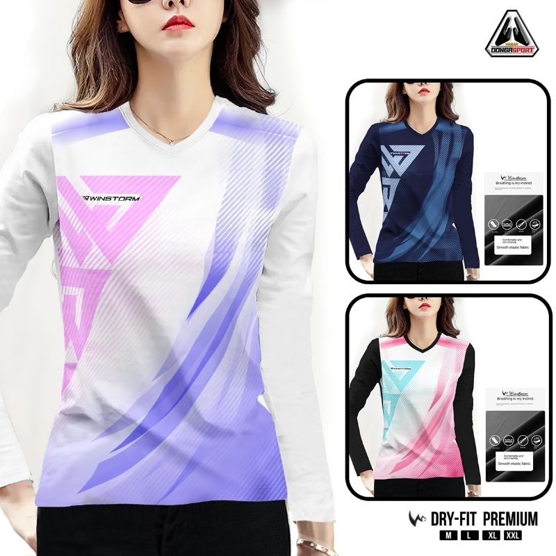 Jual BPC Sakura Baju Badminton Cewe Lengan Panjang Dewasa Kaos ...