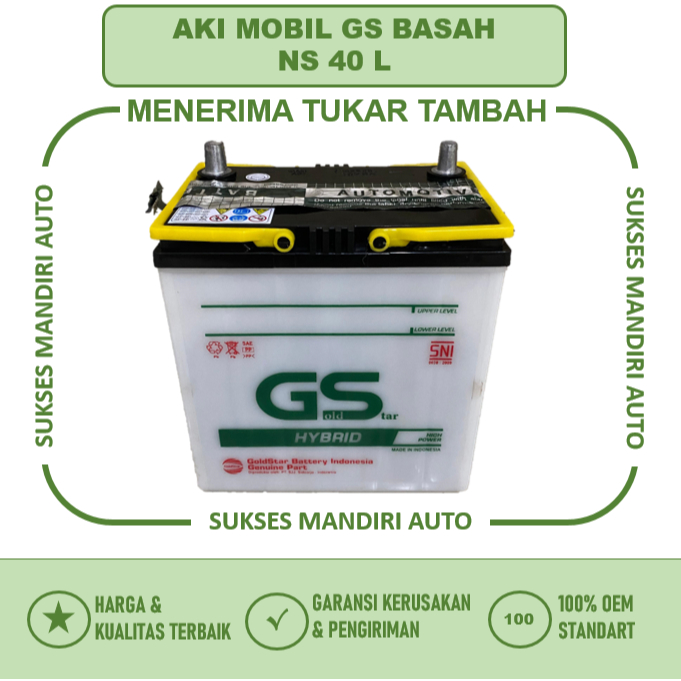 Jual Aki Mobil Grand Livina GS GoldStar NS 40L | Shopee Indonesia