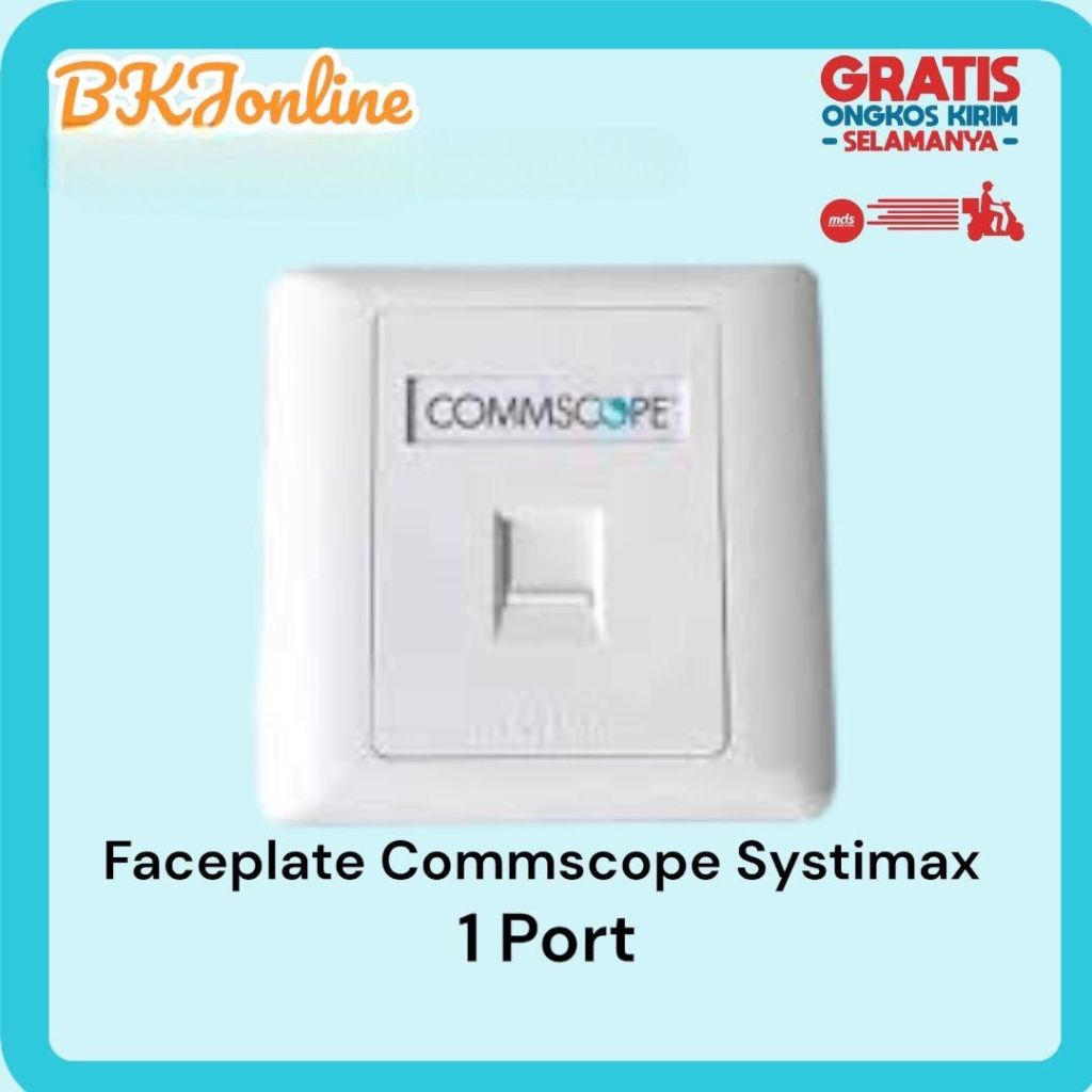 Jual Commscope Systimax Face Plate 1 hole Faceplate 1 Hole 1 Lubang ...
