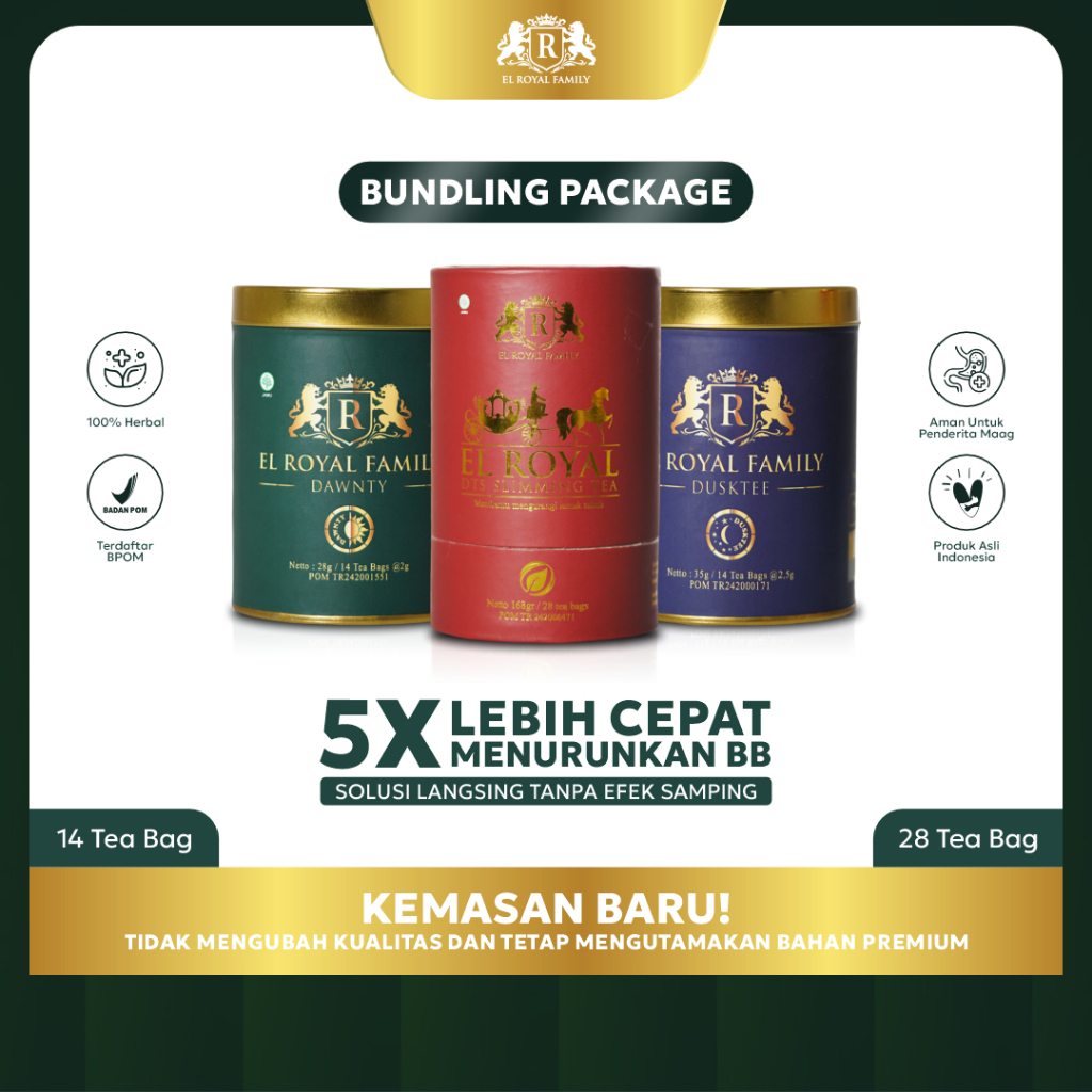 Jual Paket Bundling [1 PAKET EL ROYAL PREMIUM HERBAL TEA & 1 EL ROYAL ...