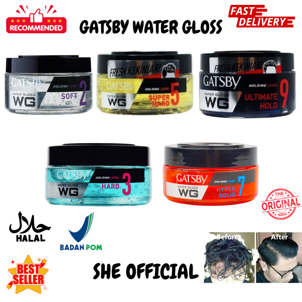 Jual Gatsby Water Gloss Membentuk Merapikan Gaya Rambut Extra Kuat ...