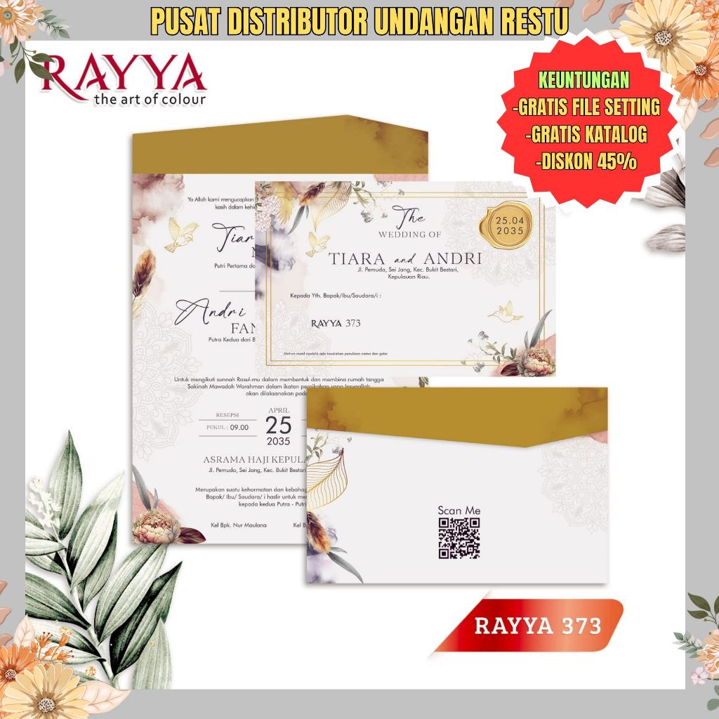 Jual Blangko Undangan Rayya 373 | Blangko Undangan Murah | Blangko Undangan| Blangko Kosong ...