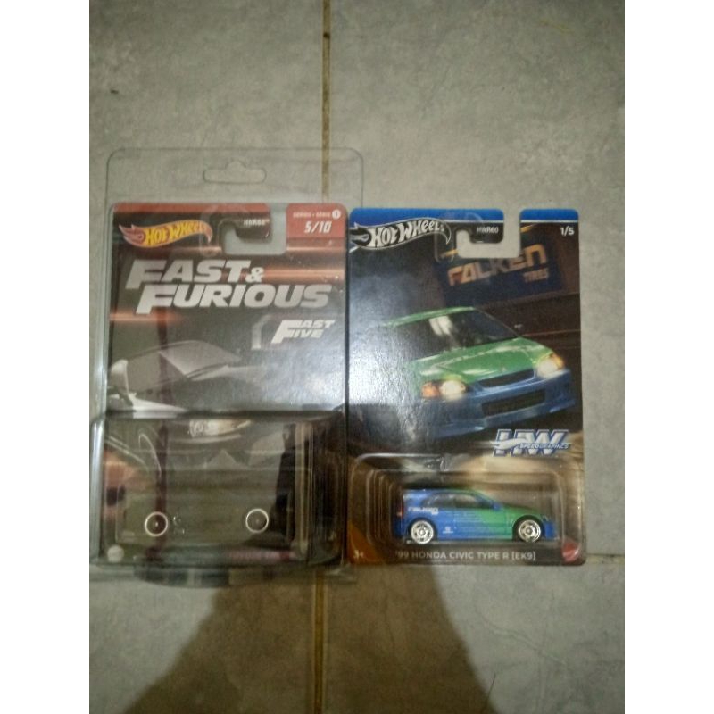 Jual 2pcs hotwheels Toyota Supra mk4 fnf wave 1 + Civic falken 2024 ...