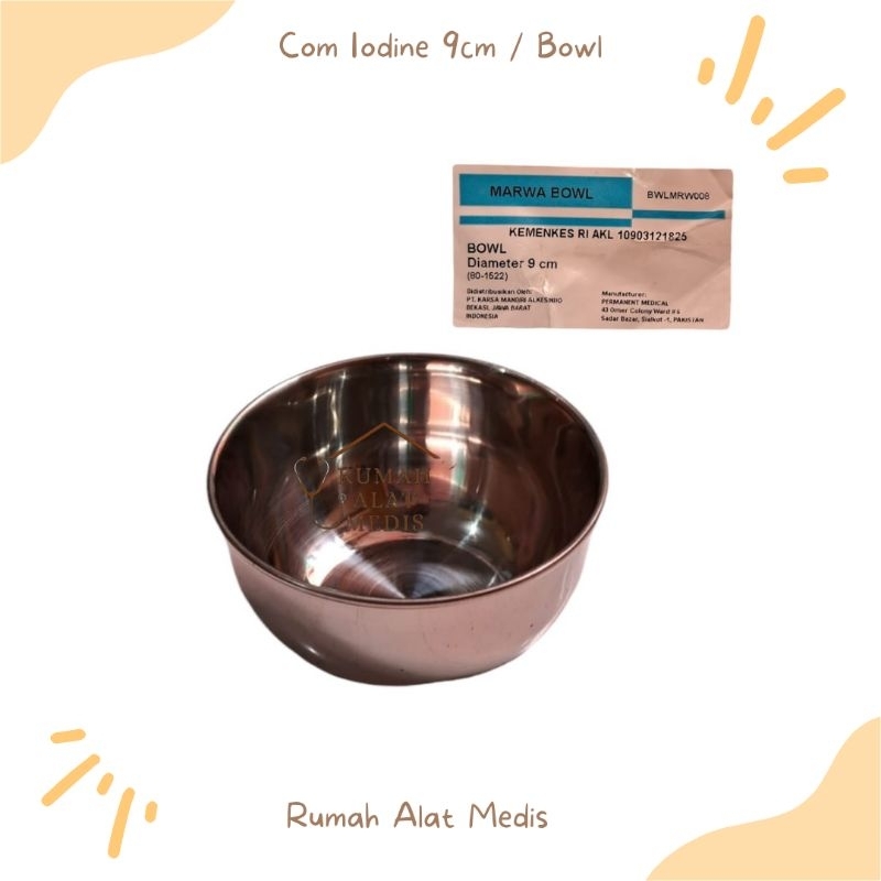 Jual Marwa Kom Iodine / Com Iodin 8,5cm / 9cm / Bowl Medis | Shopee ...