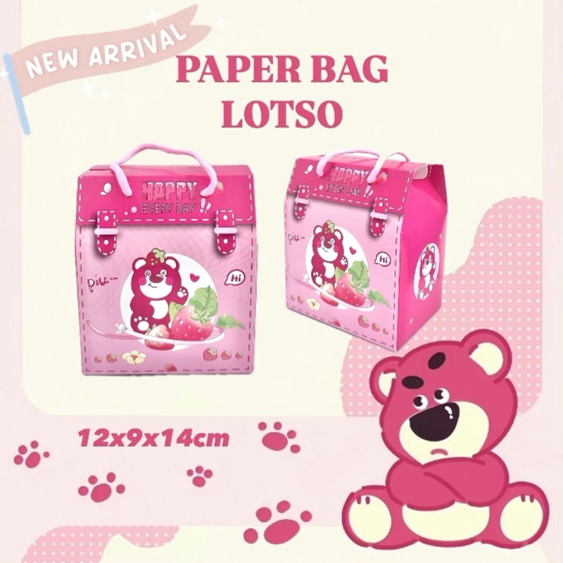 Jual TERBARU Joyful Paper Bag Lotso Toy Story / Goodie Bag Ulang Tahun ...