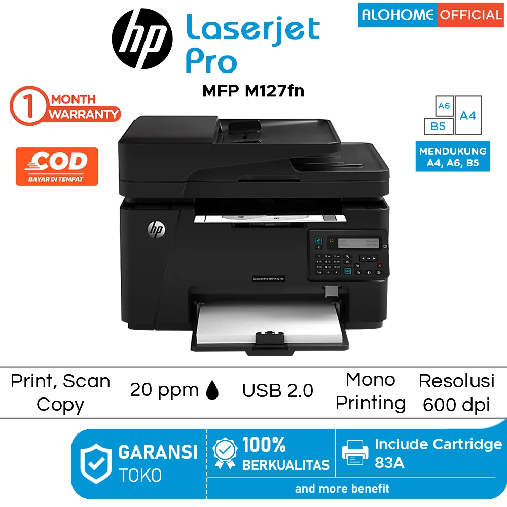 Jual Printer HP LaserJet Pro MFP M127fn | Multifungsi 4-in-1 Laser ...