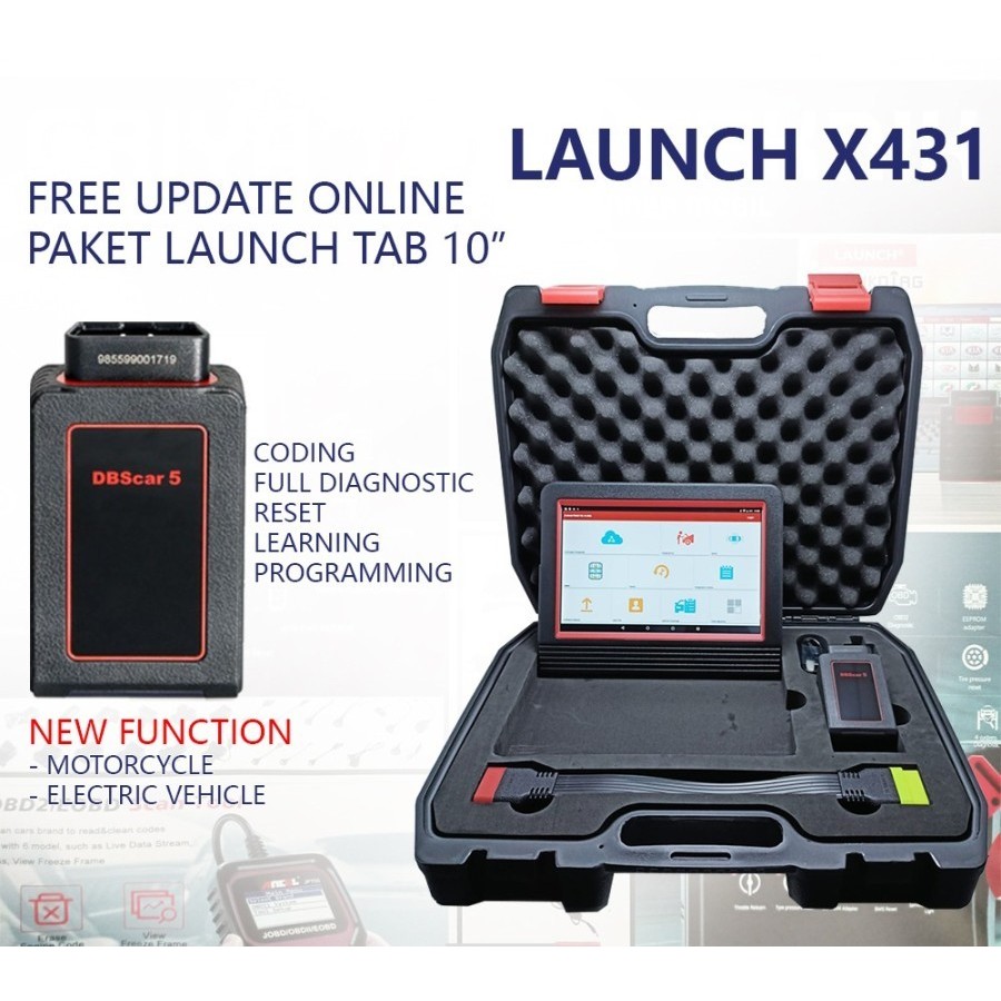 Jual Professional Car Scanner Launch X431 Tab 10 inch software XDiag ...
