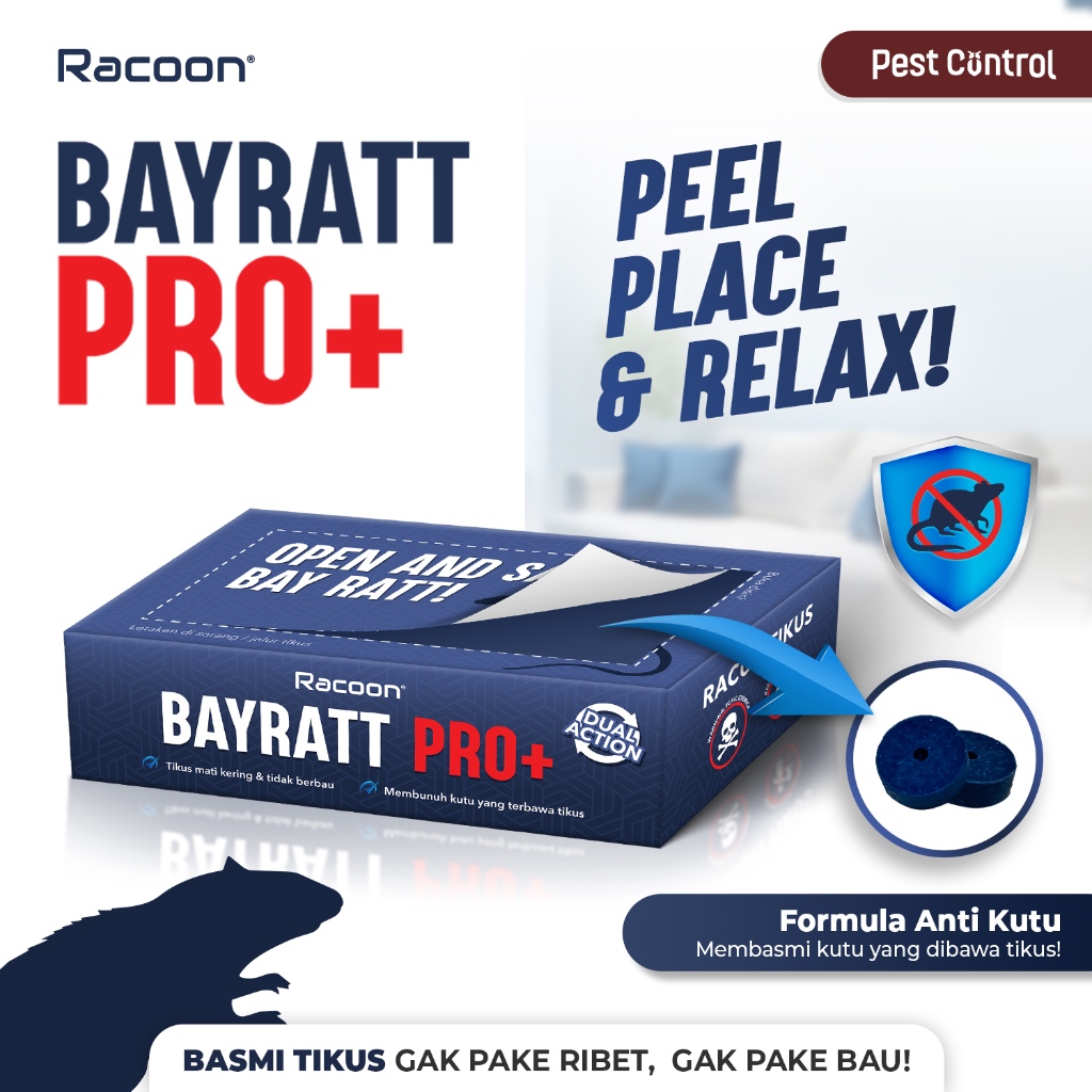 Jual RACOON Bayratt Pro+ Racun Tikus + Anti Kutu Umpan Tikus Mati ...