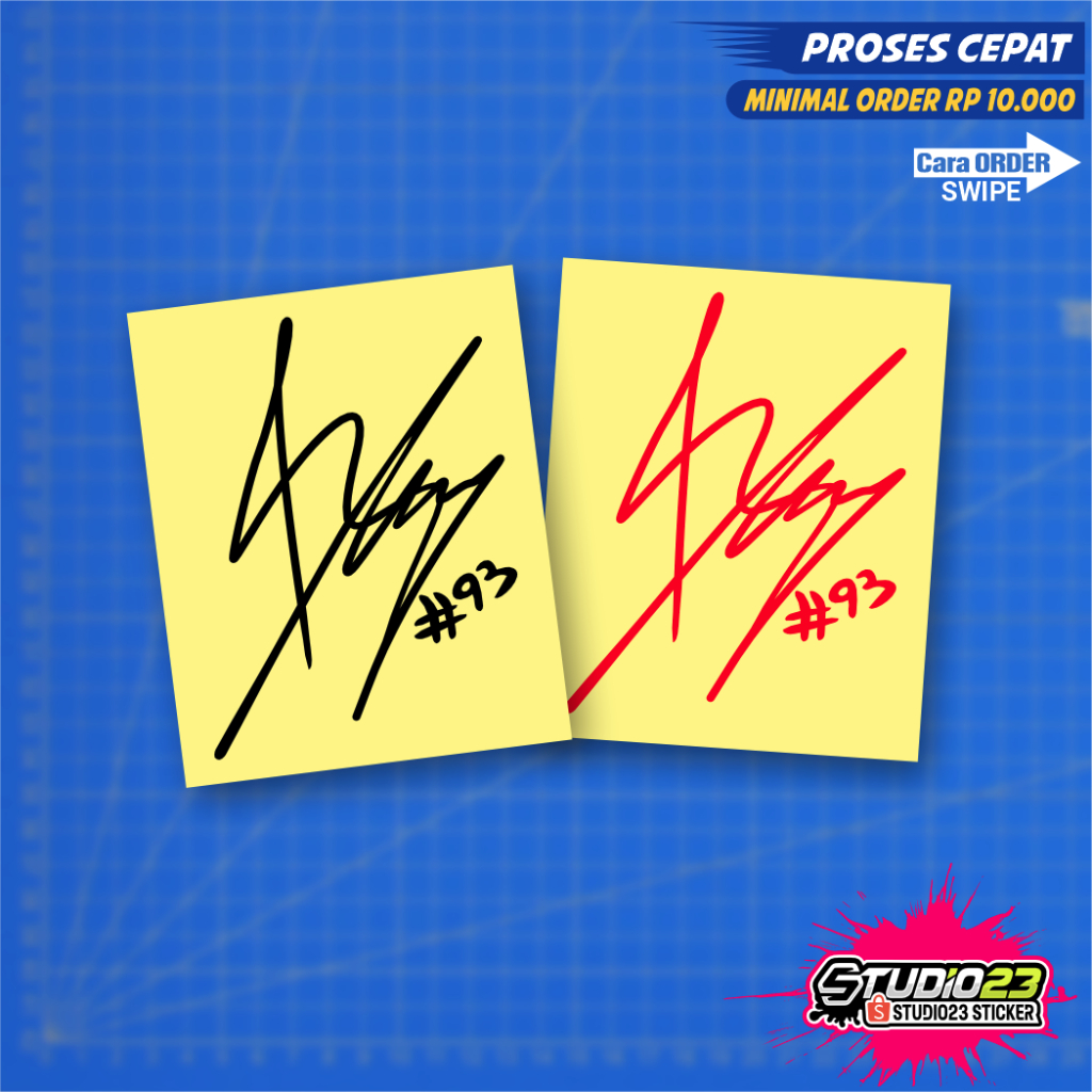Jual Stiker Tandatangan Signature TTD Marc Márquez Cutting Sticker ...