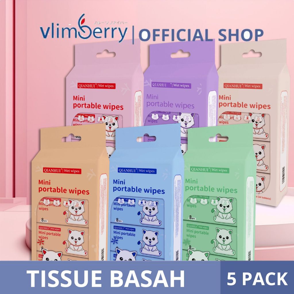 Jual Tissue Basah Mini Tisu Basah 1 Pack Tissue Basah Lucu Wet Wipes ...