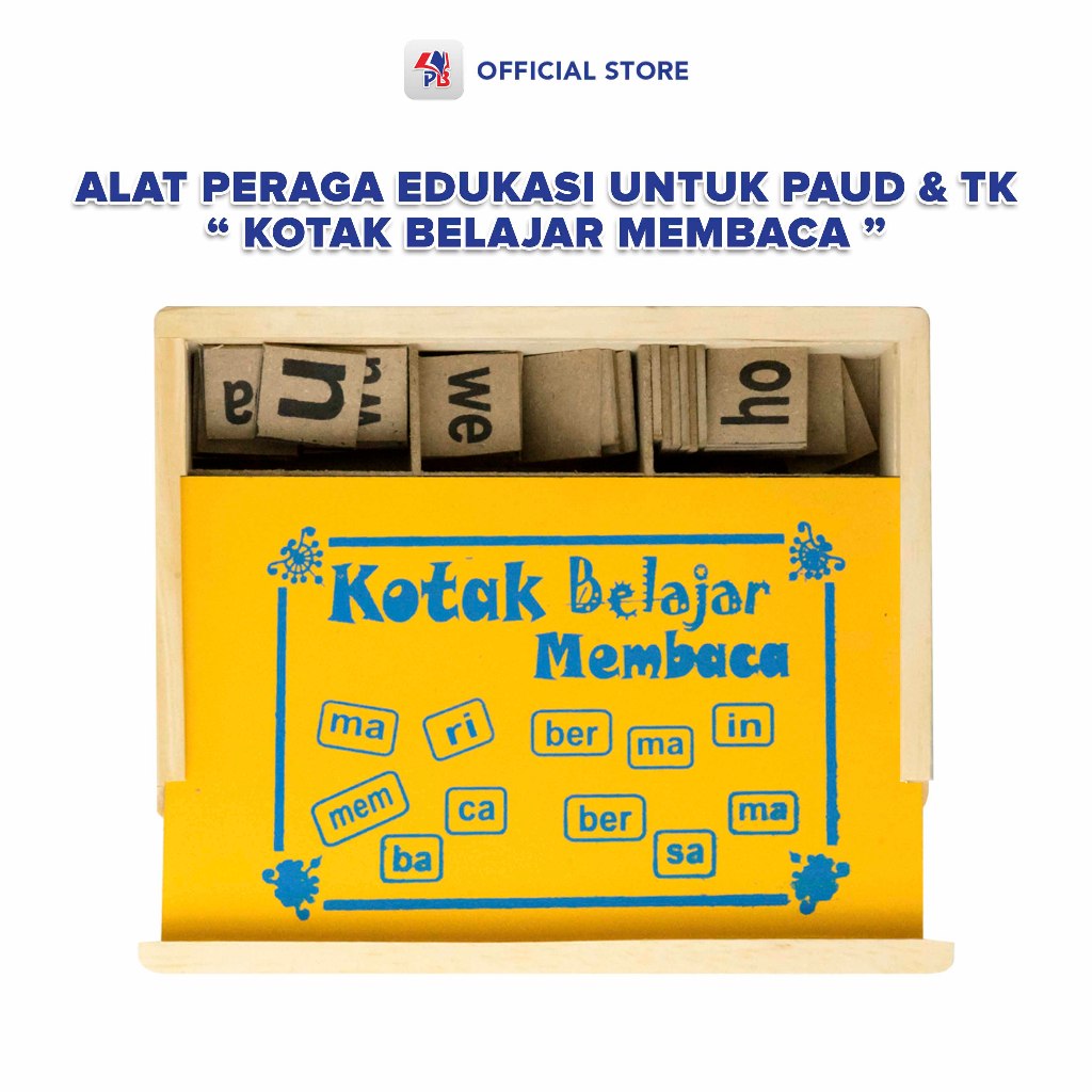 Jual Mainan Edukasi Balok Kayu - Kotak Belajar Membaca / Puzzle Untuk ...