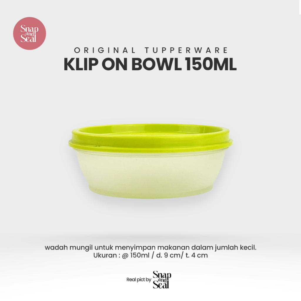 Jual TUPPERWARE Clip On 150ml Wadah Mini untuk Sambal / Snack Anak ...