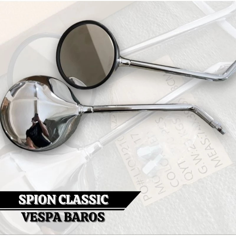 Jual Spion Baros Model Bulat Classic Chrome Spion Vespa Baros Antik ...
