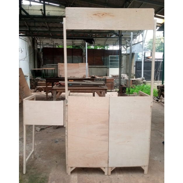 Jual Booth Portable Kayu/Gerobak Lipat/Meja Lipat/Bahan Kayu/Gerobak ...