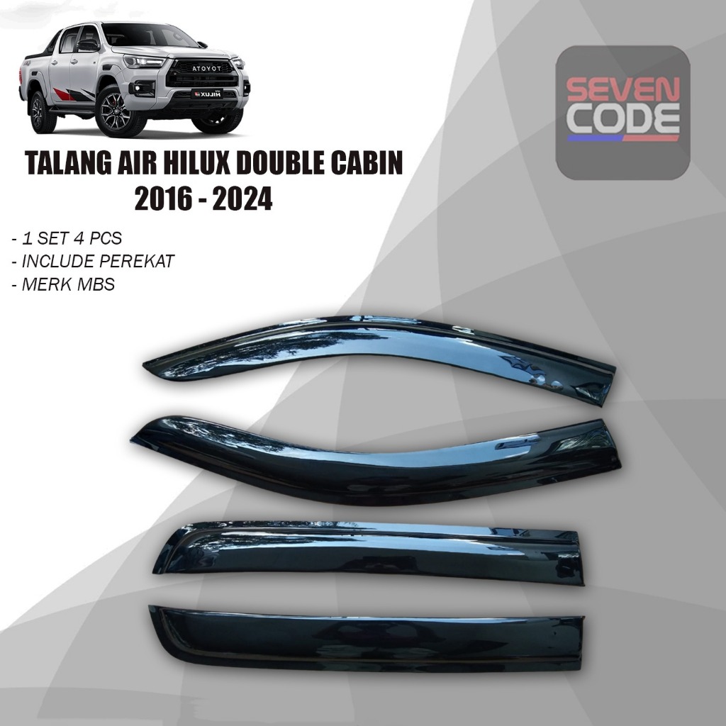Jual TALANG AIR HILUX DC 2016 2017 2018 2019 2020 2021 2022 2023 2024 HITAM SIDE VISOR HILUX DC ...