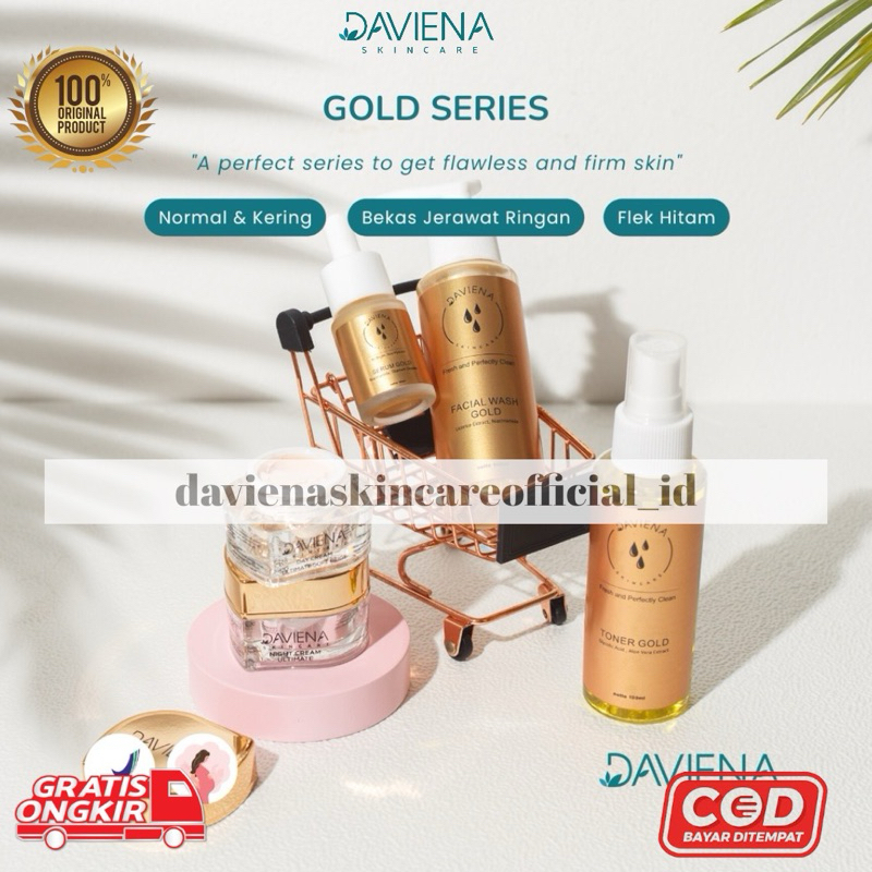 Jual [Official] Daviena Skincare Gold Series Deviena Davina Devina ...