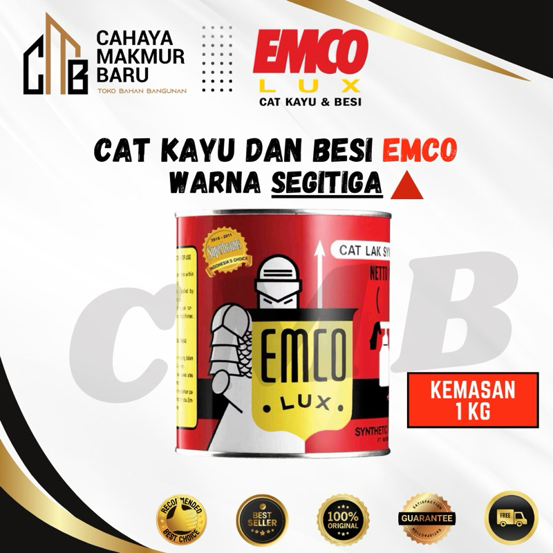 Jual Emco Lux Cat Kayu & Besi 1kg - Warna SEGITIGA Gloss Kilap (lihat varian) 1 KG | Shopee ...