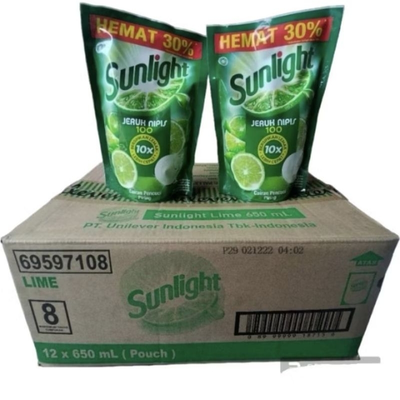 Jual Sunlight sabun cuci piring 1 dus isi 12 x 635ml ( DOS ) | Shopee ...
