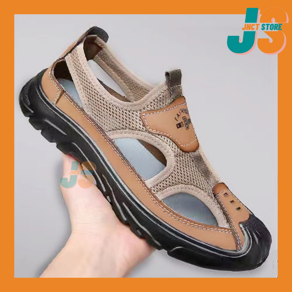 Jual Sepatu Slip on Pria Sepatu Sandal Olahraga Tracking Hicking Anti ...