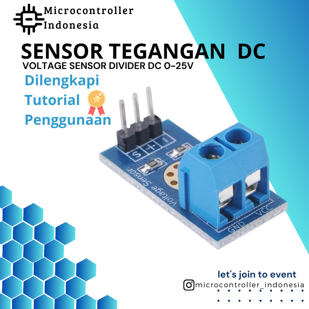 Jual SENSOR TEGANGAN VOLTAGE SENSOR DIVIDER DC 0-25V ARDUINO ESP32 ...