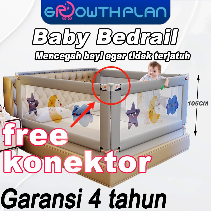 Jual [1 SISI]Bedrail Baby Bed rail Pagar Kasur Pengaman Baby Tinggi ...