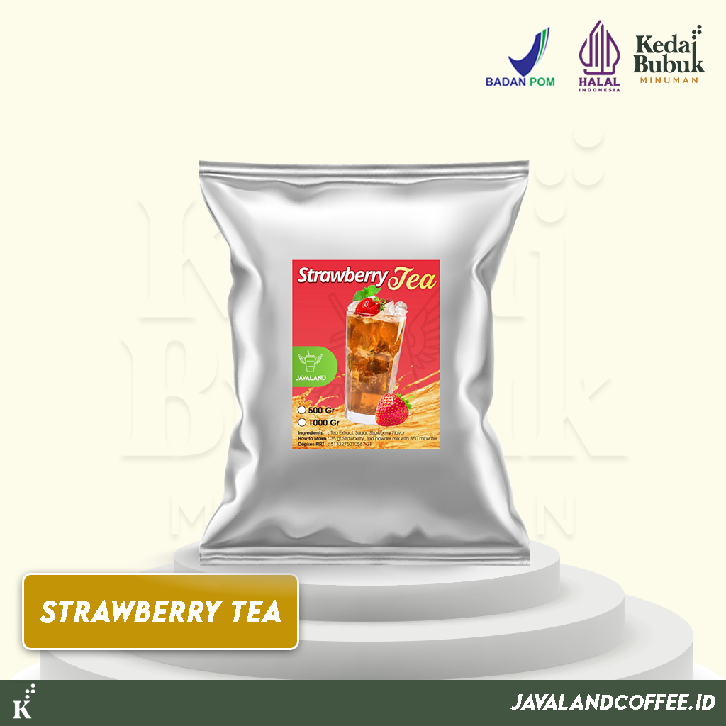 Jual Javaland Bubuk Minuman Rasa Strawberry Tea / Teh 1Kg - Regular ...