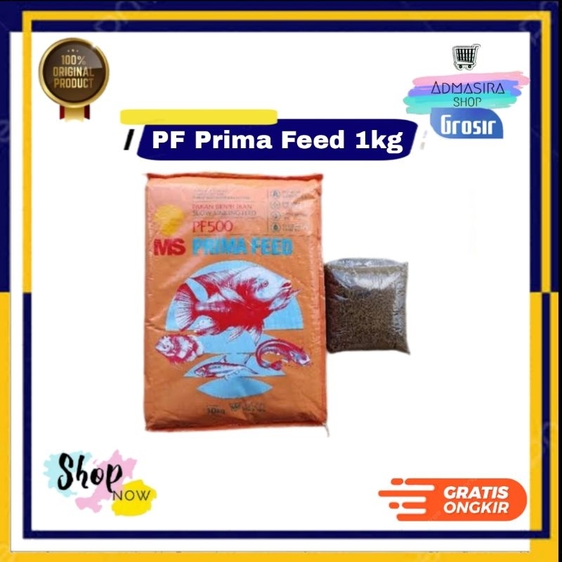 Jual PF 500 800 1000 Repack 1kg Pakan Pelet Ikan Benih Prima Feed Pf500 ...