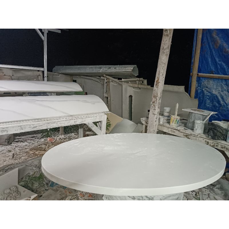 Jual TOP TABLE SOLID SURFACE MEJA KOPI KERJA BACKPLASH CUSTOM | Shopee Indonesia