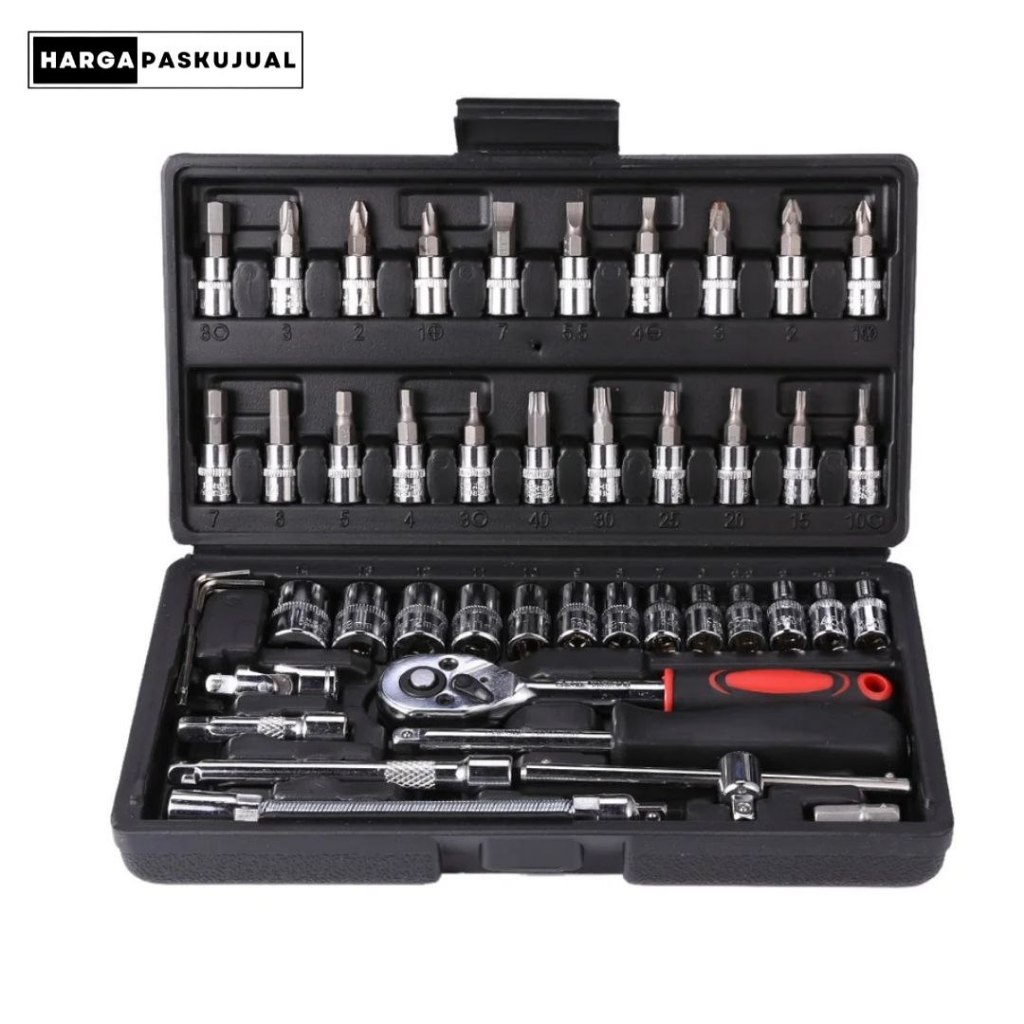 Jual Kunci Shock Set 46 pcs Full Lengkap Sok Tool Kit paket lengkap 46 ...