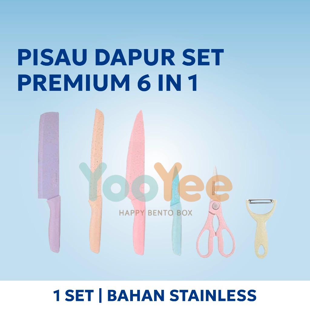 Jual Yooyee Pisau Dapur Set Premium Quality 6 In 1 | Shopee Indonesia