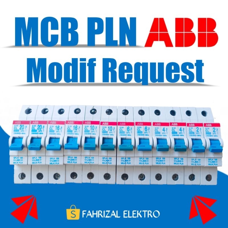 Jual MCB PLN ABB Modif request 1 Phase Anti jeglek | Shopee Indonesia