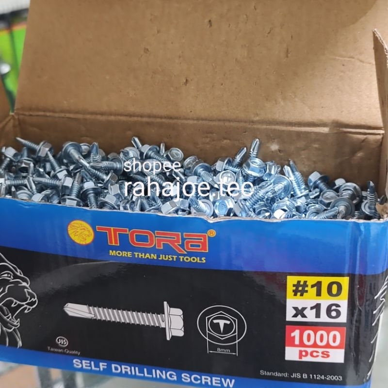 Jual Baut Roofing 10 x 16 Sekrup Baja Ringan Skrup SDS Self Drilling ...