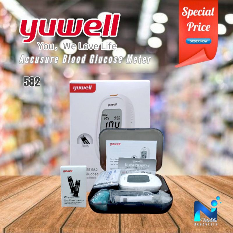 Jual Alat Cek Gula Darah Gluco Meter Yuwell Accusure 582 / Blood Glucose Monitoring System ...