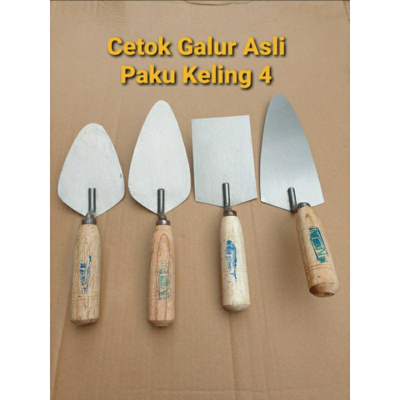 Jual Set Cetok/Sendok semen galur baja asli paku4/Cetok galur ori ...