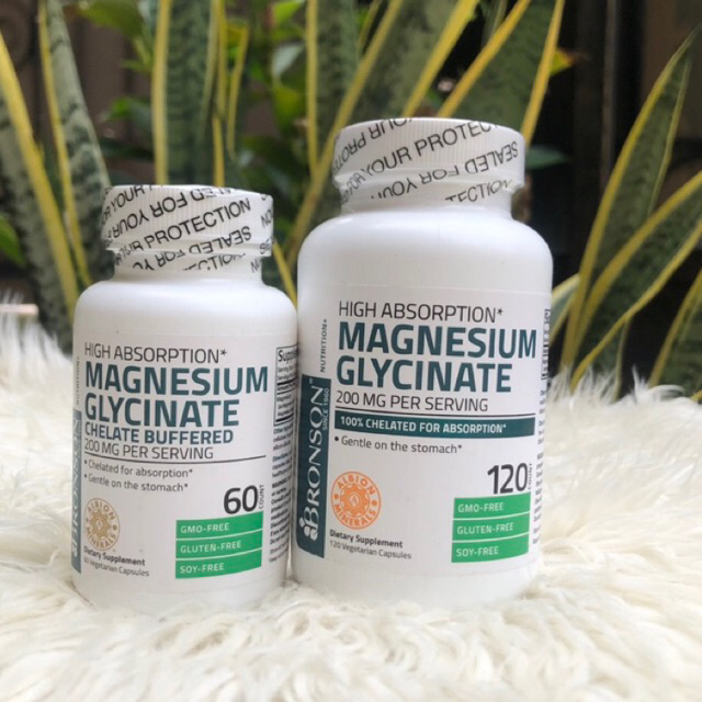 Jual BRONSON Magnesium Glycinate Chelate Buffered 200 MG, 60 - 120 ...