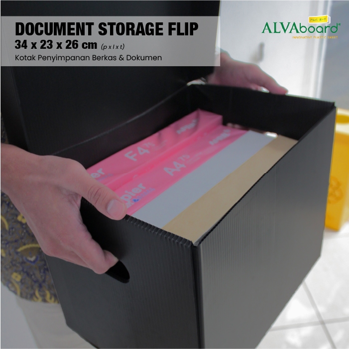 Jual Kardus Dokumen Arsip ALVAboard Box Flip Ukuran 34x23x26 cm (P x L ...