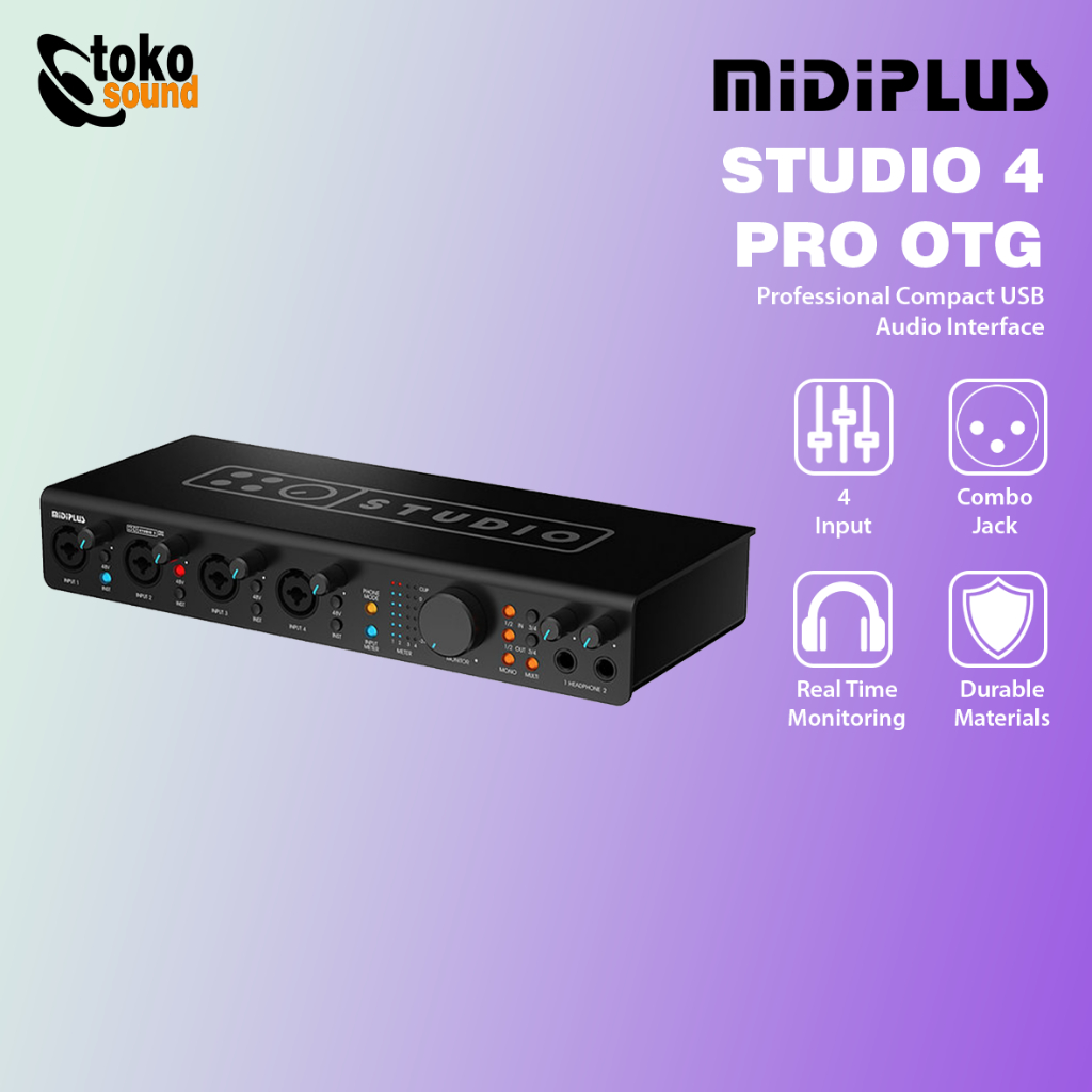 Jual MIDIPLUS STUDIO 4 PRO OTG - 4 Channel USB Audio Interface | Shopee Indonesia