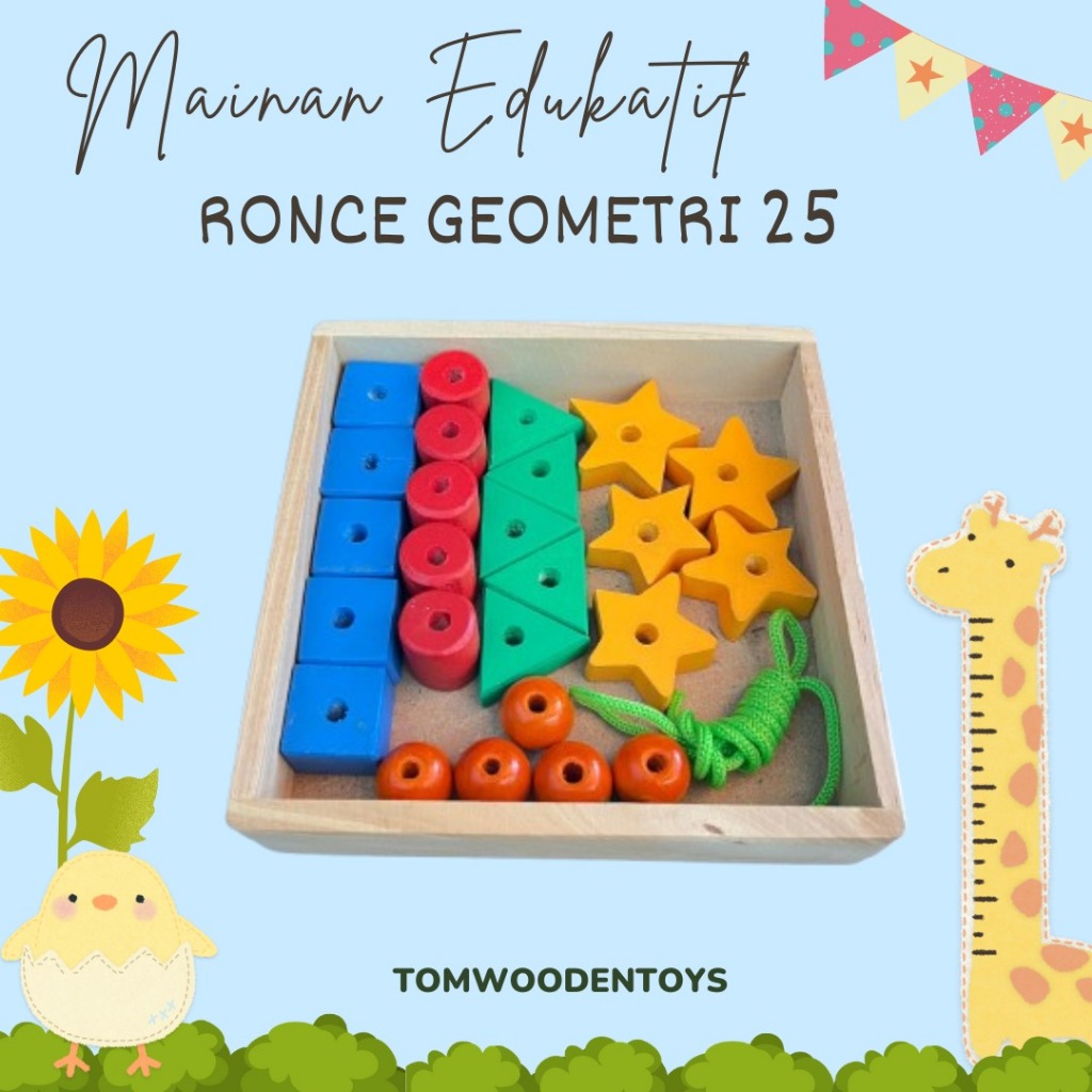 Jual mainan edukasi balok meronce kayu pinus | Shopee Indonesia