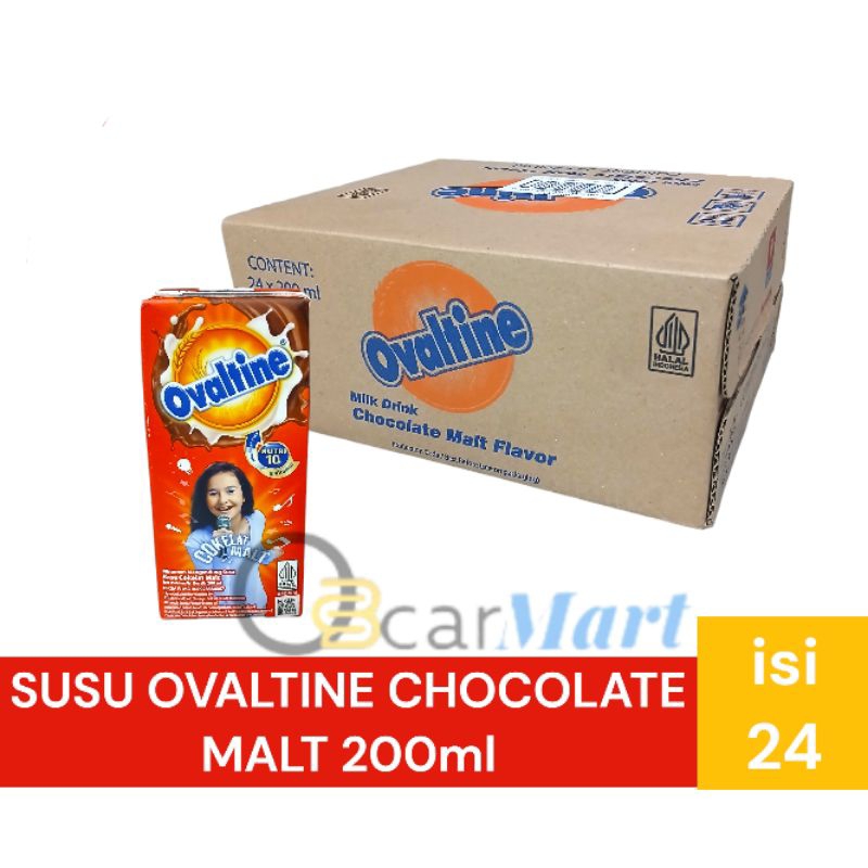 Jual OVALTINE Susu UHT 1 Dus 200ml Cokelat Malt isi 24 | Shopee Indonesia