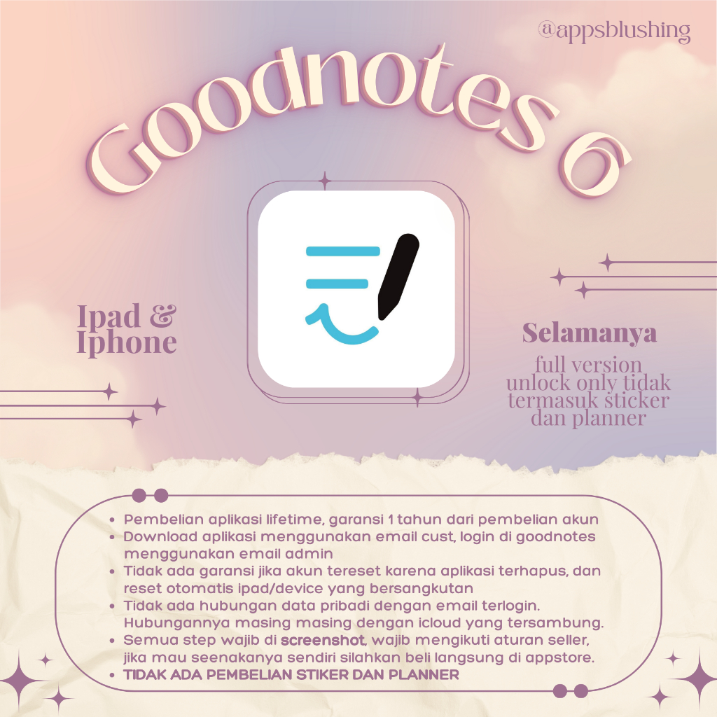 Jual GOODNOTES 6 IPAD IPHONE LIFETIME | Shopee Indonesia