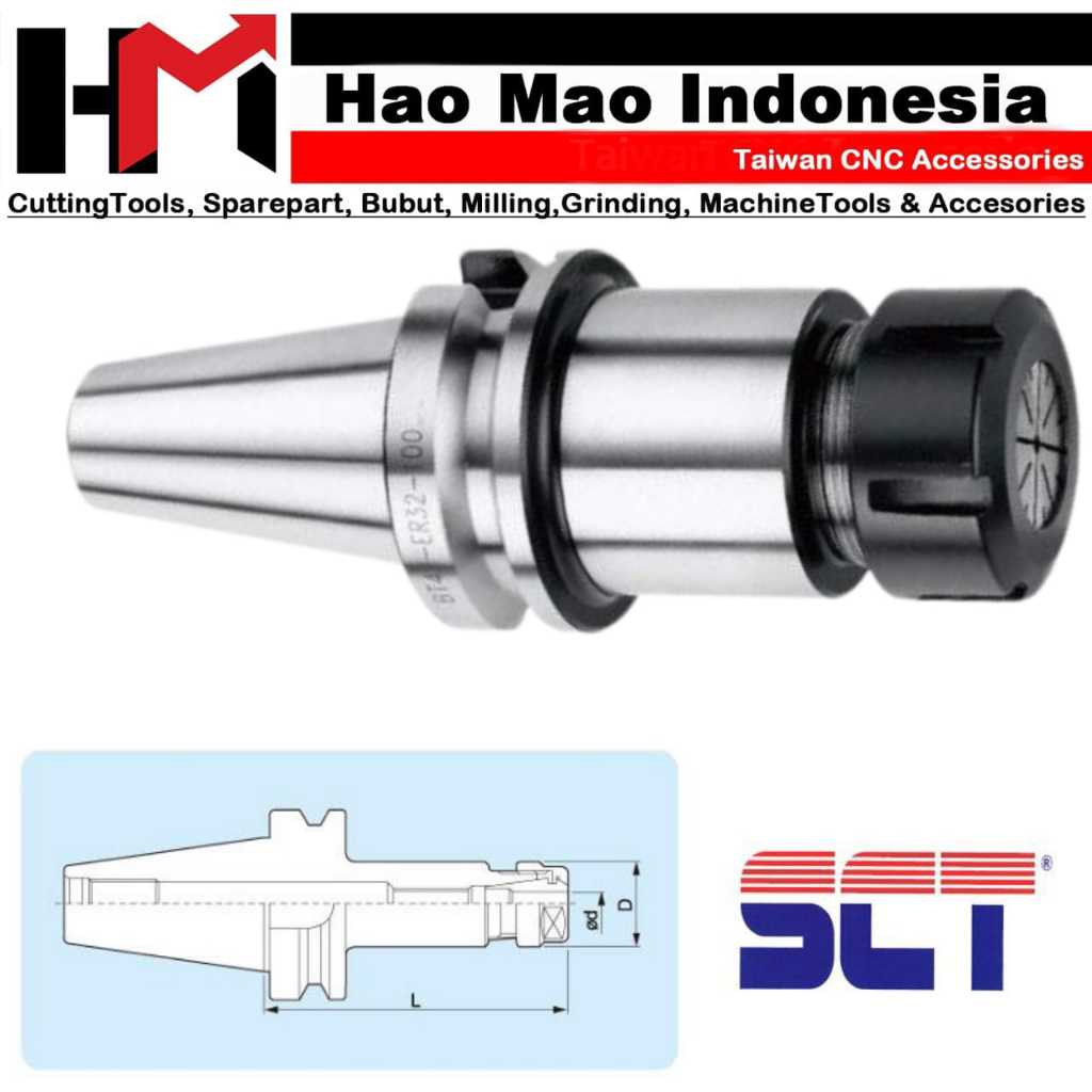Jual ER Standard Collet Arbor BT40-ER40-150 Collet Chuck Arbor Merk SCT ...