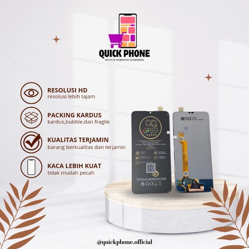 Jual LCD OPPO F9/F9 PRO/REALME 2 PRO/U1 BLACK OG SUPER ( Free Lem & Obeng set ) | Shopee Indonesia