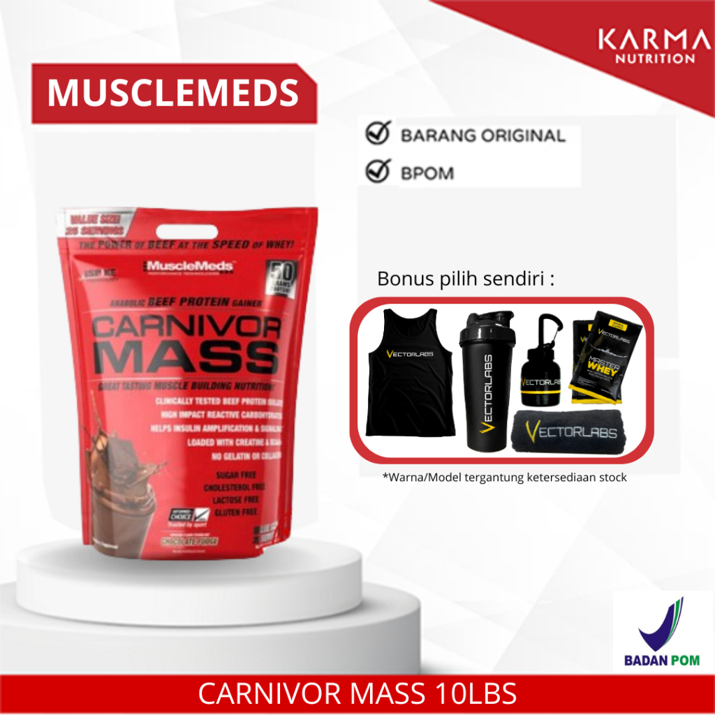 Jual MM MUSCLEMEDS CARNIVORMASS 10 LBS 10 LBS CARNIVOR MASS BEEF GAINER ...