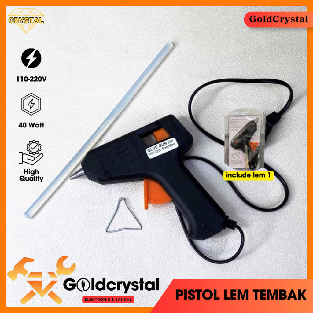 Jual Glue Gun 20Watt Lem Tembak Sivitech Hot Melt Lem Stick Pistol Lem ...