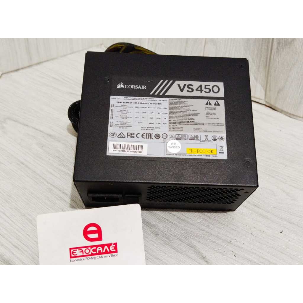 Jual PSU Pure Corsair VS450 450W 80 PLUS White Non-Modular | Shopee ...