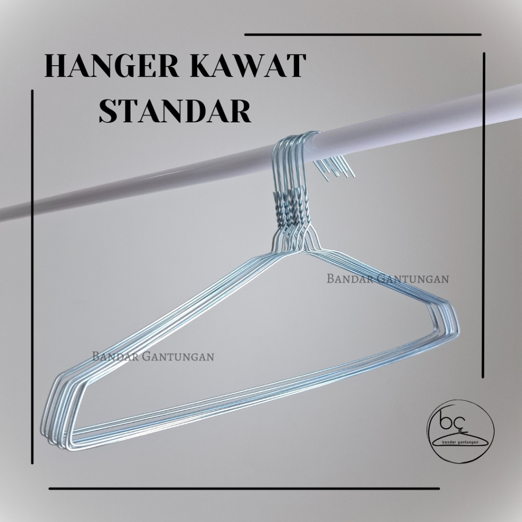 Jual 10 PCS Hanger besi Gantungan Baju besi Hanger Kawat Besi - IKAT ...