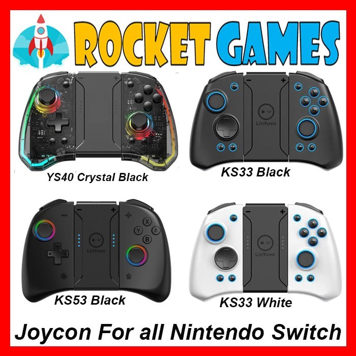 Jual Joycon Nintendo Switch Controller Split Pad Wireless w/ LED Light ...