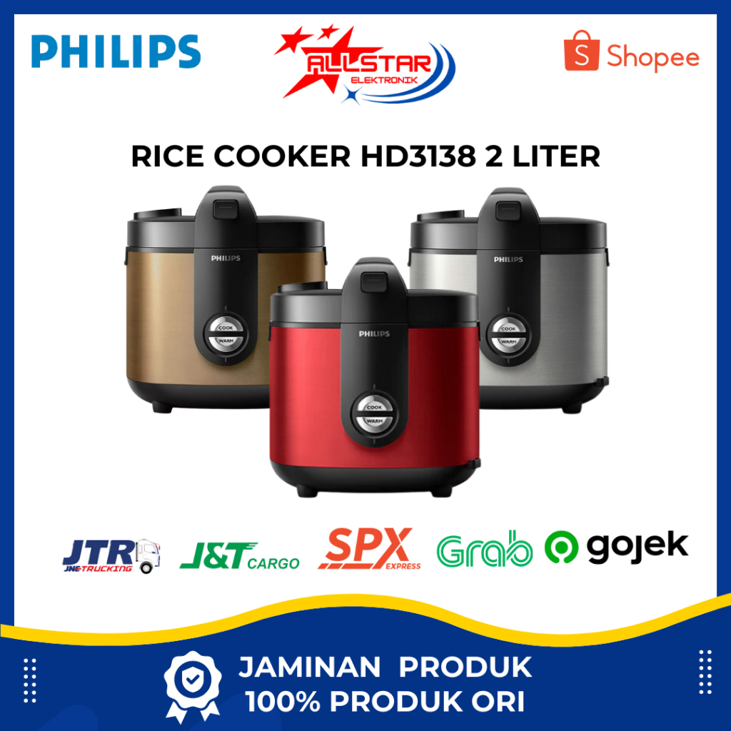 Jual PHILIPS Rice Cooker 2L Magic Com 2 Liter Premium Plus - HD3138 ...